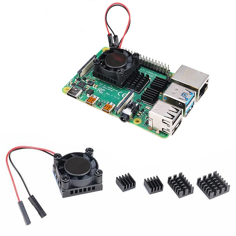 Heat-Sink-For-Raspberry-Pi-4-Model-B-Heat-Sink-Single-Cooling-Fan-RAM ...