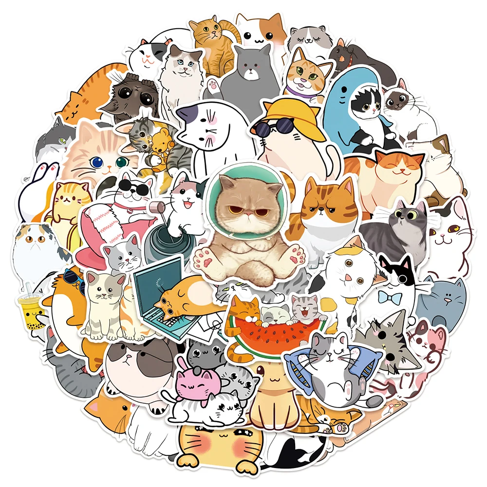 Autocollants chat chat chat chat mignon Kawaii, Stickers animaux ...