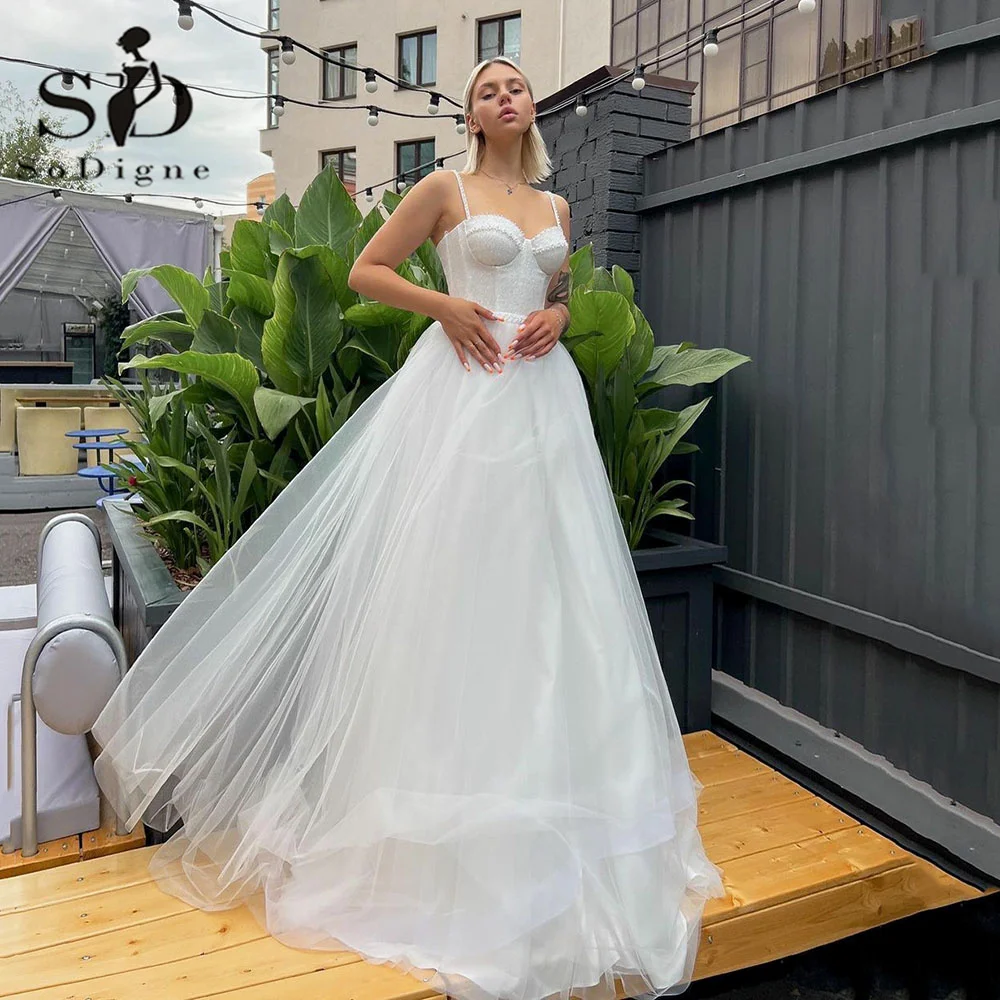 SoDigne-A-Line-Glitter-Weedding-Dresses-Beads-Sequined-Tulle ...