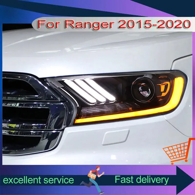 Automobile-Lamp-For-Ford-Ranger-2015-2020-Headlights-Assembly-Modified ...