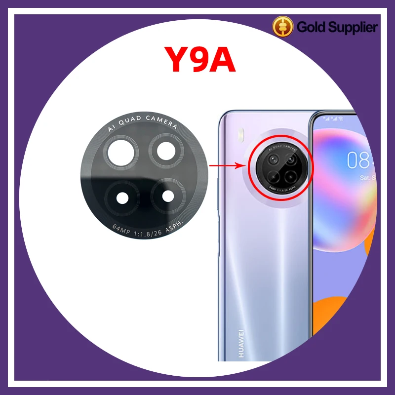 Rear-Back-Camera-Glass-Lens-For-Huawei-Y9A-Camera-Glass-Lens-Glass-with-Sticker-Replacement ...