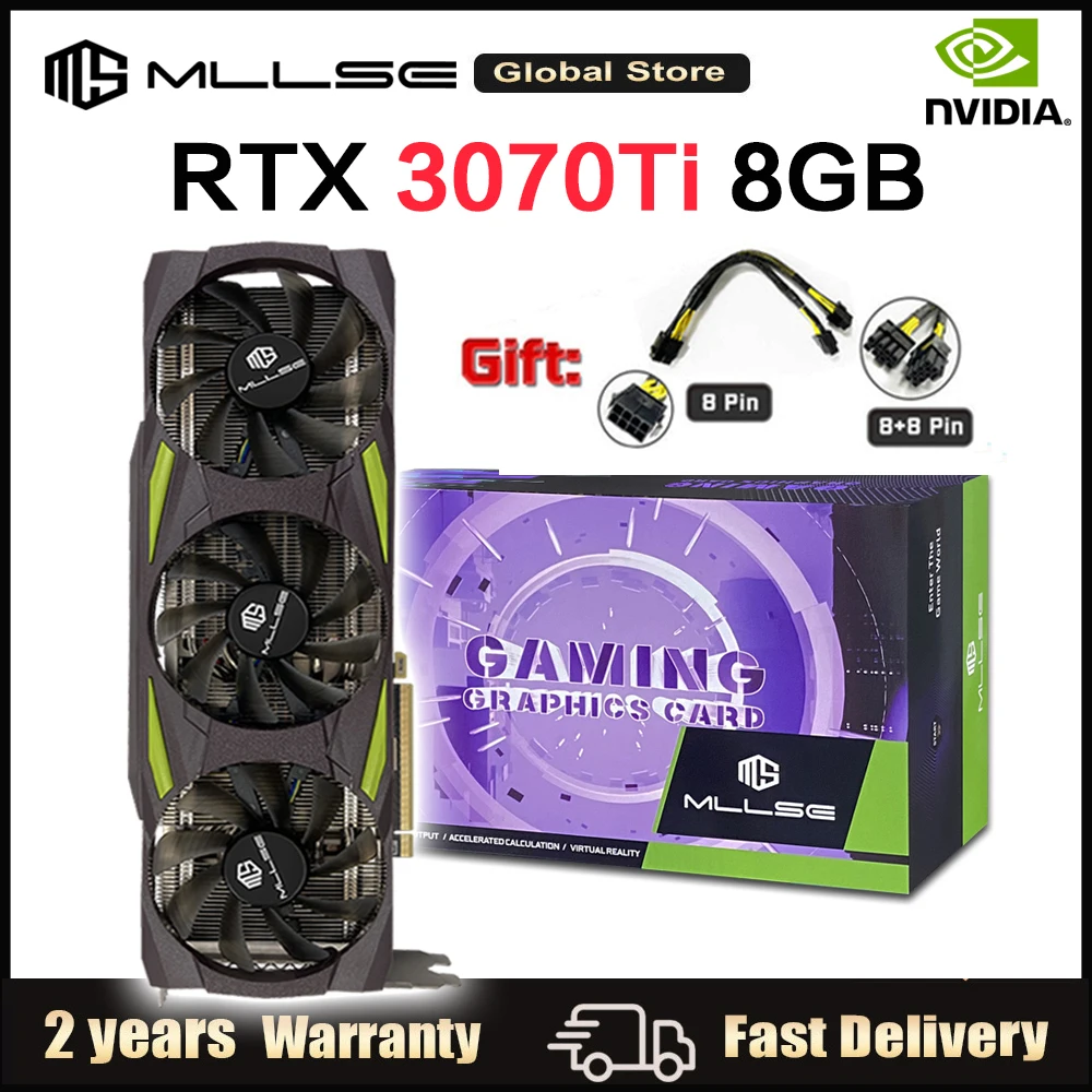 MLLSE-RTX3070Ti-8G-Video-Card-Gaming-Nvidia-Graphics-Card-GDDR6X-256Bit ...