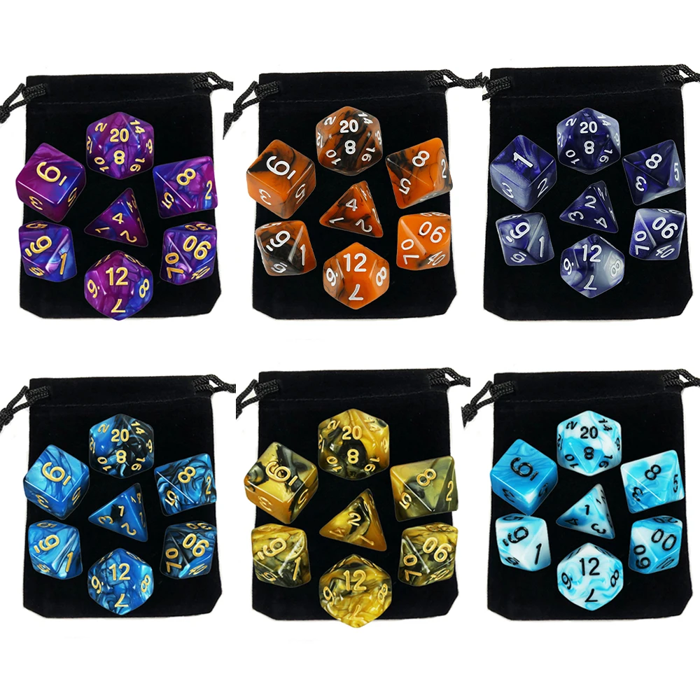 7pcs-Dice-with-Bag-DnD-d4-d6-d8-d10-d-d12-d20-Polyhedral-Board-Game ...