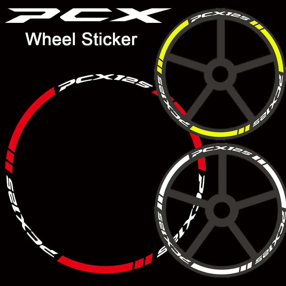 For-HONDA-PCX-125-PCX125-PCX-125-Reflective-Motorcycle-Wheel-Sticker ...