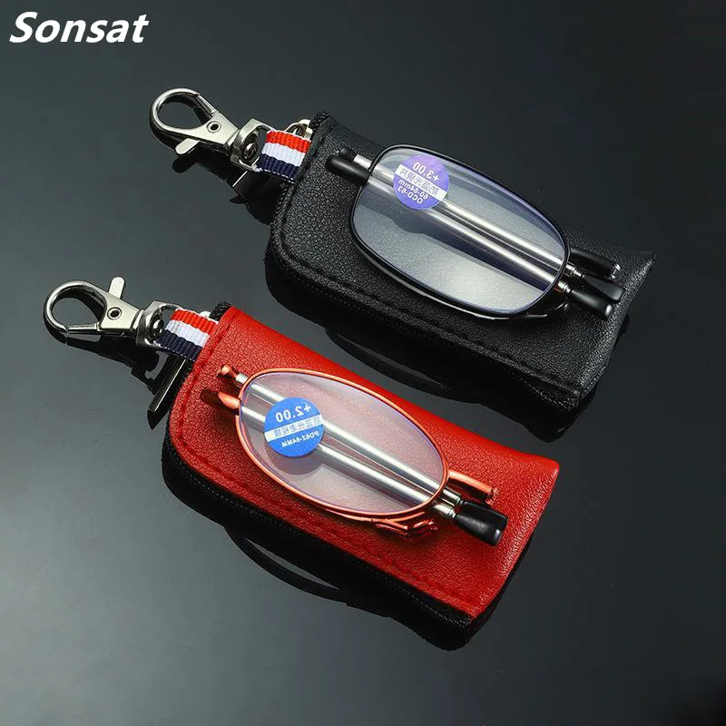 Fashion-MINI-Design-Telescopic-Reading-Glasses-Men-Women-Folding-Small ...