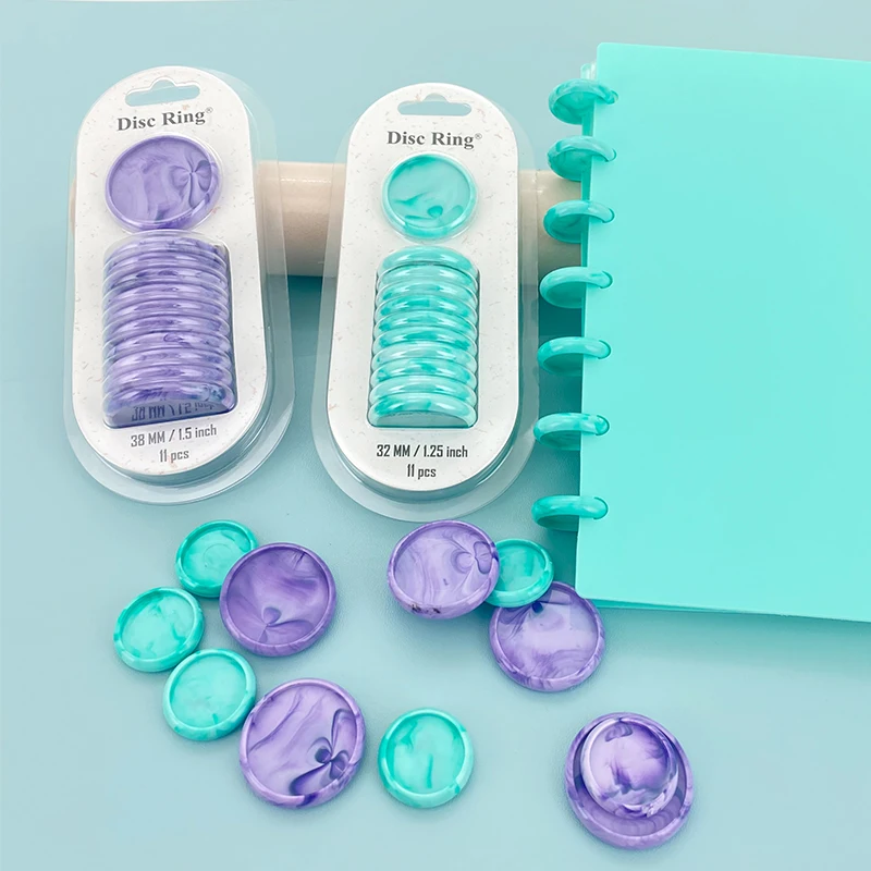 11pcs 24mm 28mm 32mm 38mm Planner Disc Bound Ring Binding Discs ...