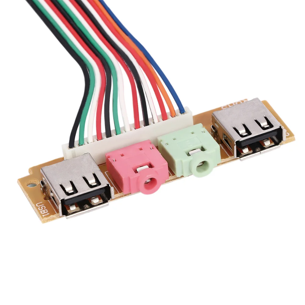2-Ports-USB-2-0-PC-Computer-Case-Front-Panel-USB-Audio-Jacks-Port ...