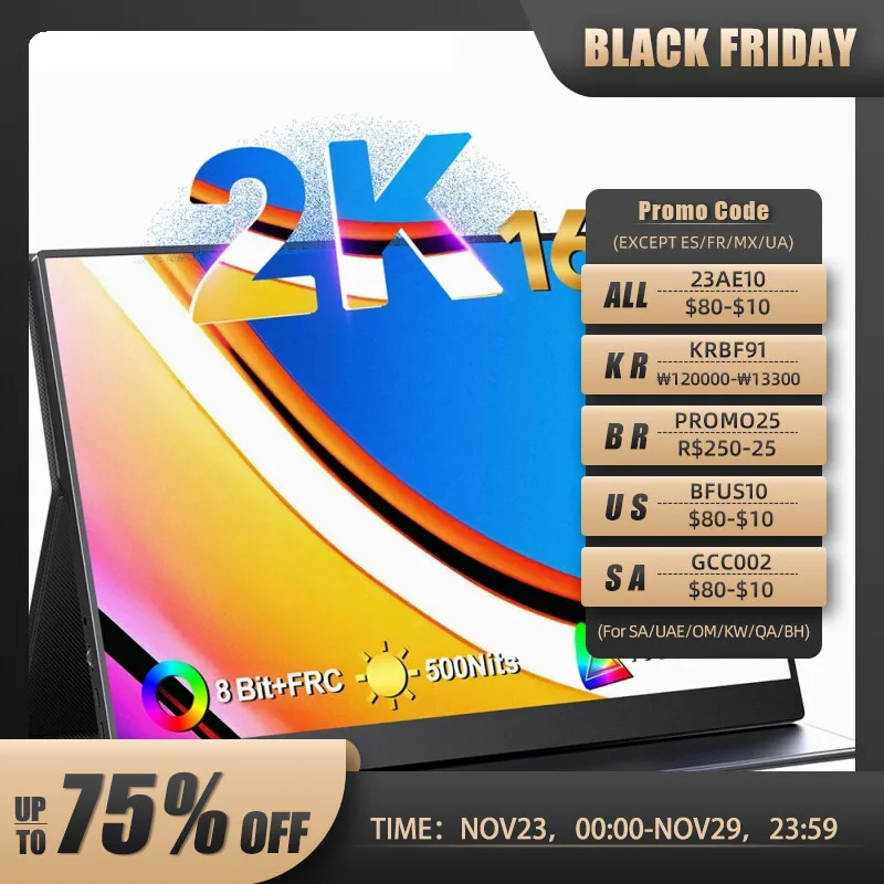 UPERFECT-2-5K-Portable-Monitor-16-Inch-500-Nits-8-Bit-FRC-Frameless ...