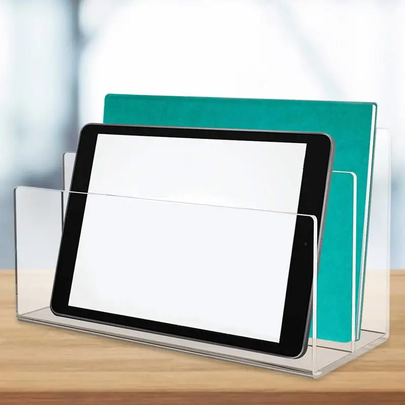 Clear-Acrylic-Desktop-File-Holder-2-Sections-File-Sorter-Desk-File ...