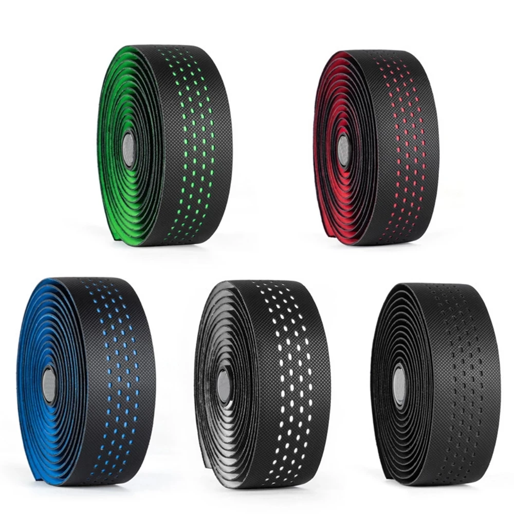 1pair Perforated Breathable Handlebar Tapes Non-slip Road Bike Bar Tape ...
