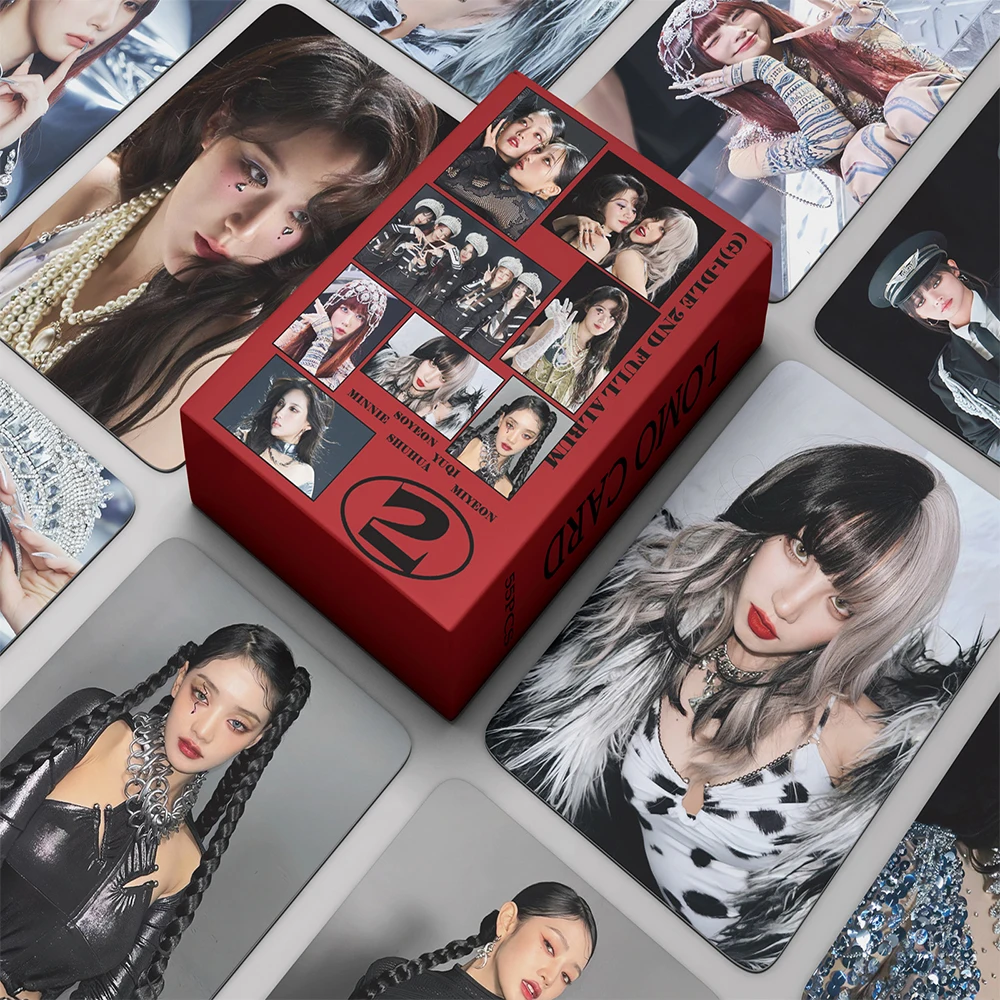 55pcs-set-Kpop-GIDLE-INEVER-DIE-Lomo-Cards-G-I-DLE-Album-Girls-I-Burn ...