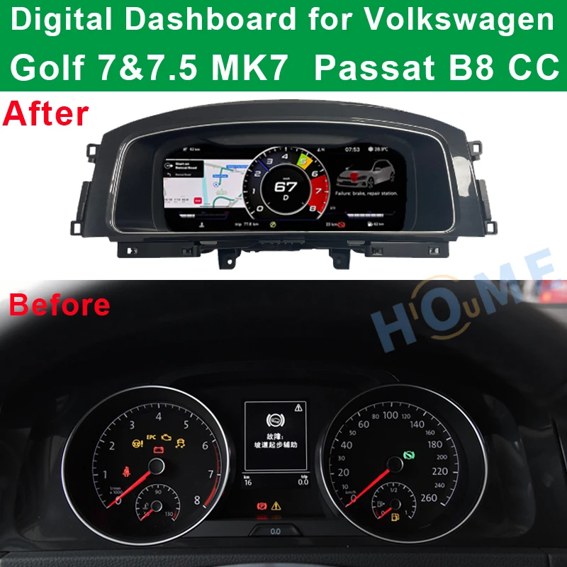 Car-Instrument-Cluster-Speedometer-Gauges-Dashboard-Panel-LCD-Monitor ...