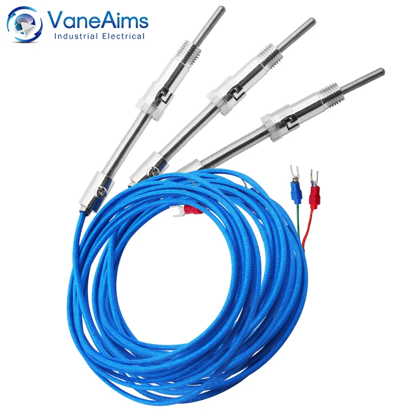 Compression Spring Thermocouple M12 Vaneaims K J Pt100 Type Metal ...