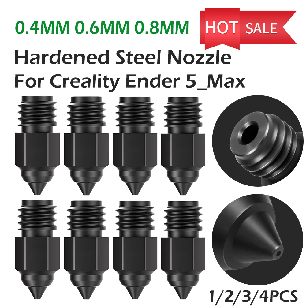 3D Printer Parts for Creality Ender 5 Max Hardened Steel Nozzle 0.4mm ...