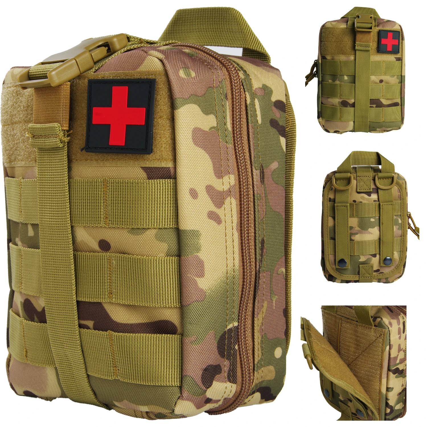 First Aid Survival Kit Tactical IFAK Pouch Supplied full set Molle ...
