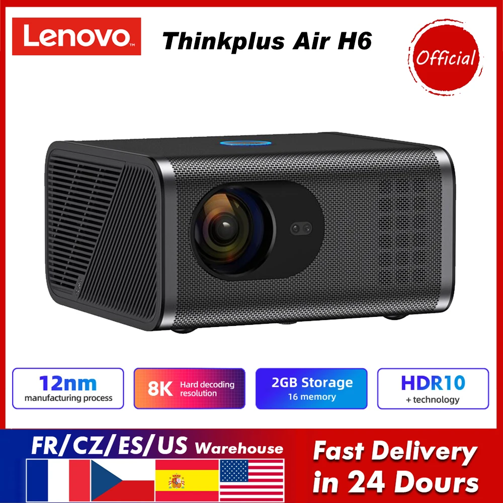 Lenovo Thinkplus Air H6 Mini Projector 1920*1080P Home Theater 700 ANSI ...