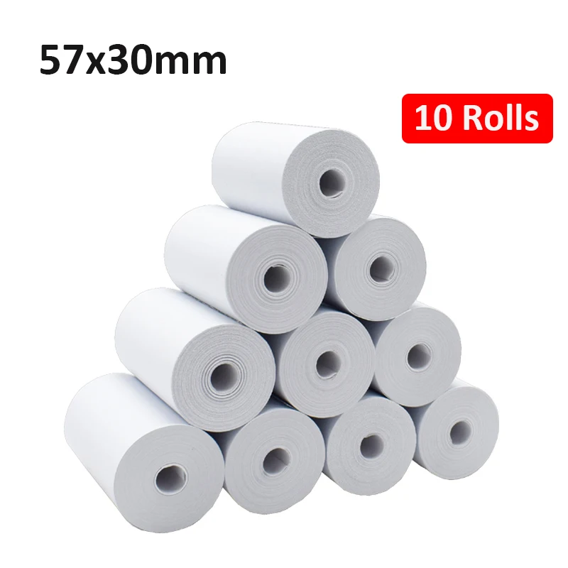 10-rolls-white-receipt-thermal-paper-56x30mm-or-57x30mm-POS-Bill ...