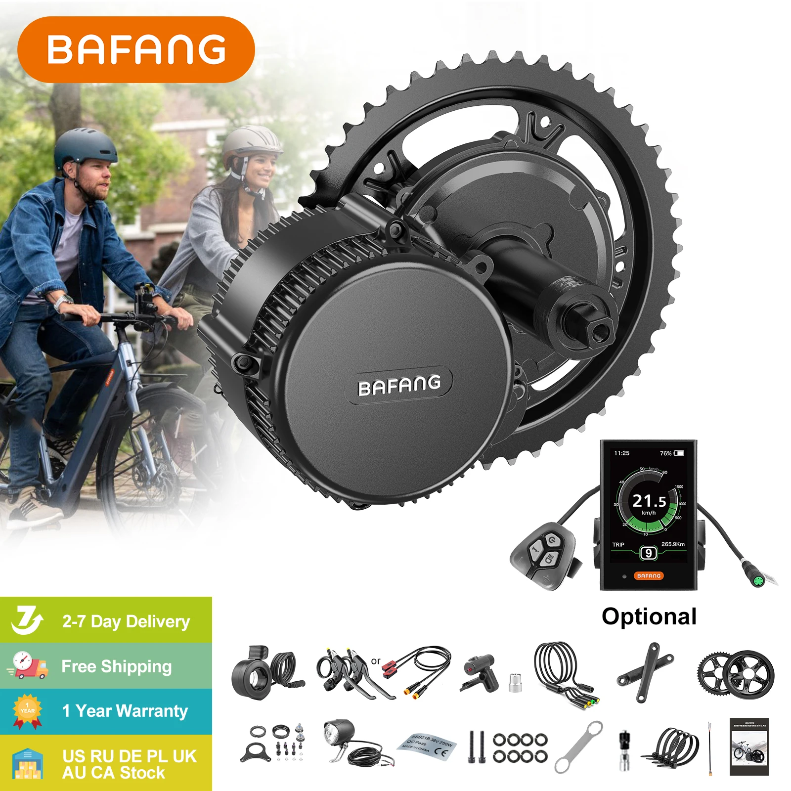 BAFANG-Mid-Drive-Motor-Kit-48V-750W-500W-52V-1000W-Mid-Mount-Electric ...