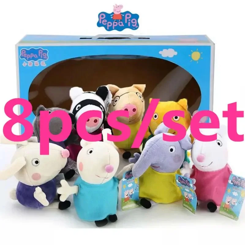 Genuine-Peppa-Pig-boneca-recheada-brinquedos-de-pel-cia-bonecas-George ...