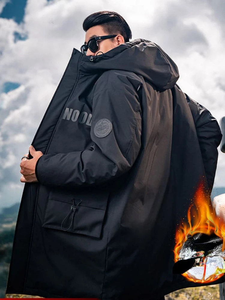 Chaqueta-con-capucha-para-hombre-Parka-impermeable-a-prueba-de-viento ...