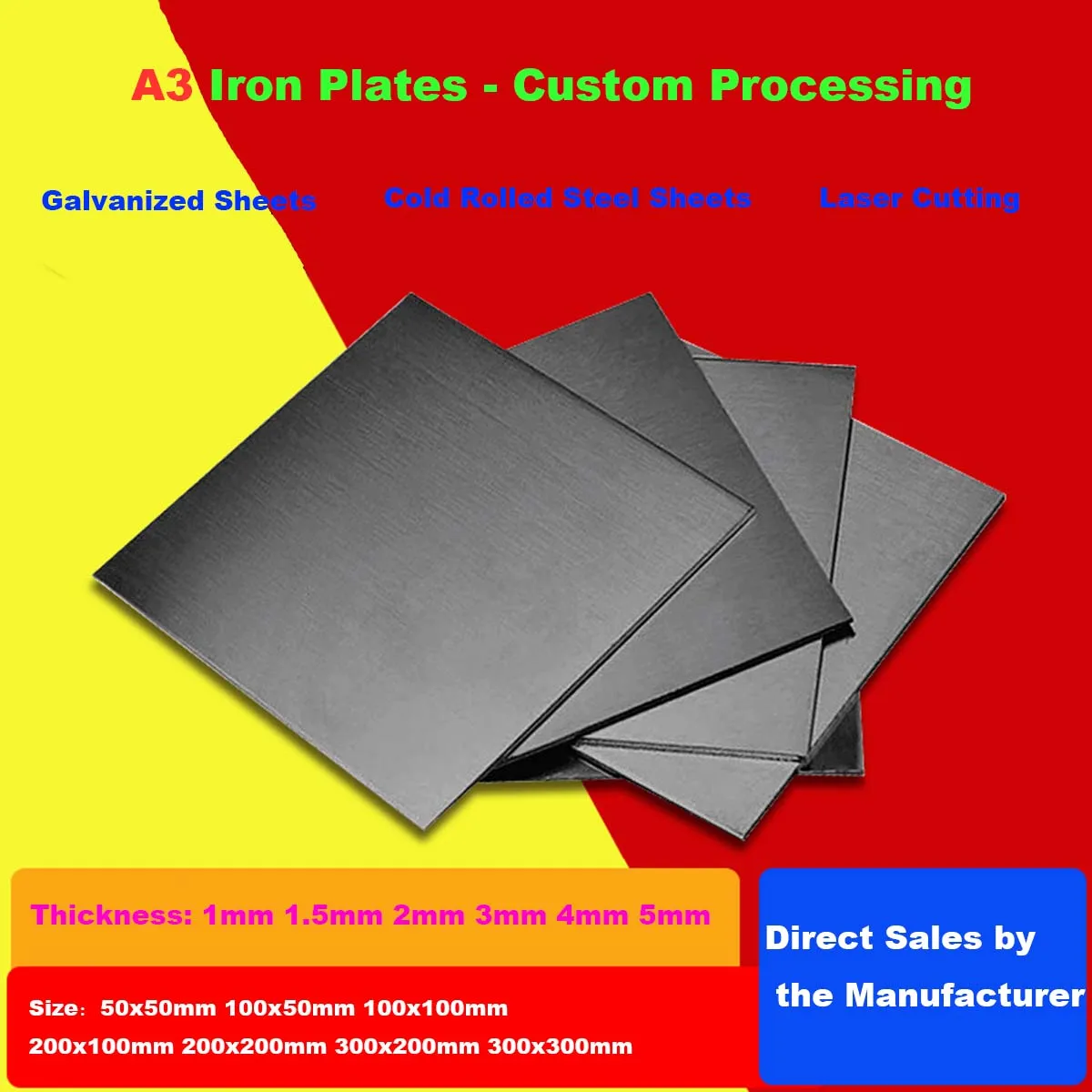 Customized Iron Plate Processing/45 # Steel Plate Iron Sheet/Galvanized ...