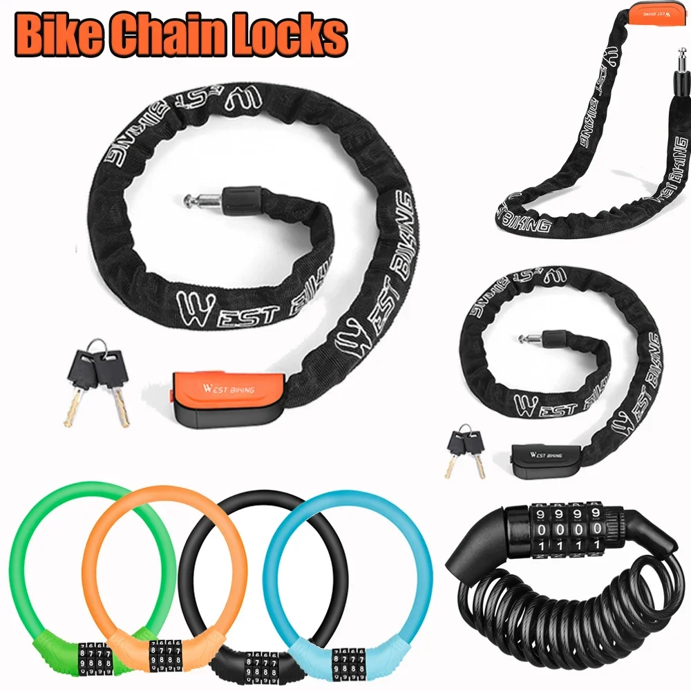 Mountain-Bike-Chain-Lock-with-Keys-Portable-Chian-Lock-Anti-Theft ...