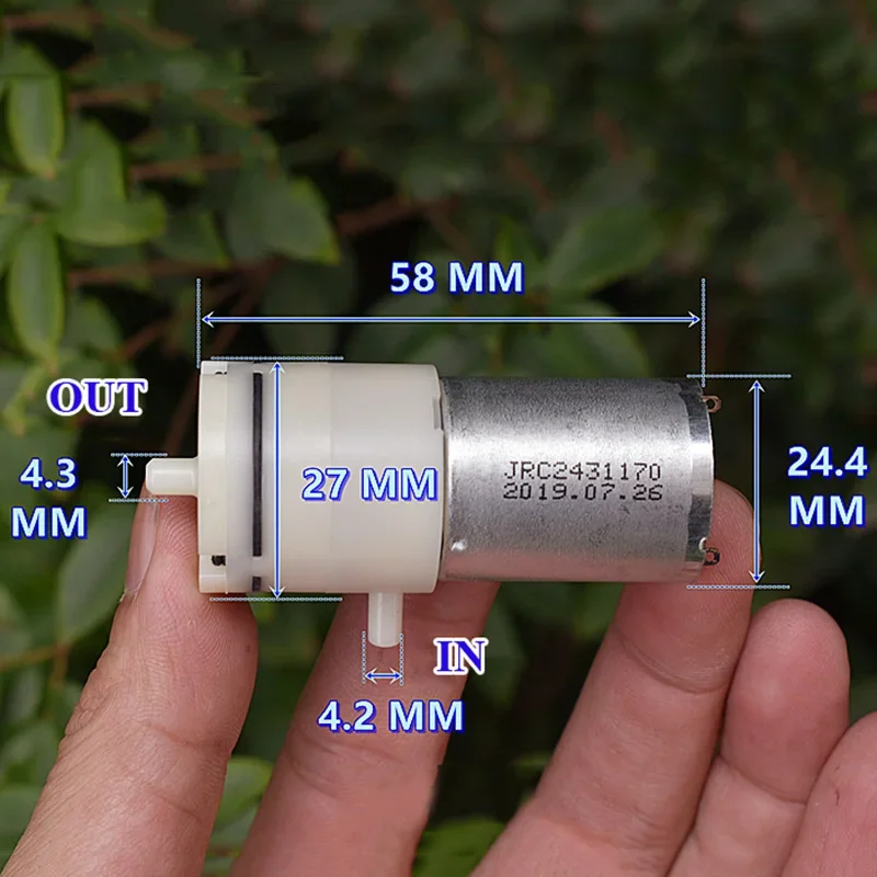 Small Mini 370 Air Pump Diaphragm Vacuum Pump DC 5V 6V Negative ...