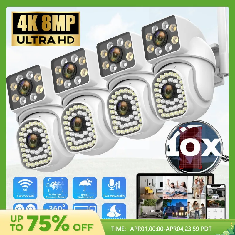 Cam-ra-de-surveillance-ext-rieure-PTZ-IP-WiFi-8MP-5G-4K-dispositif-de-s ...