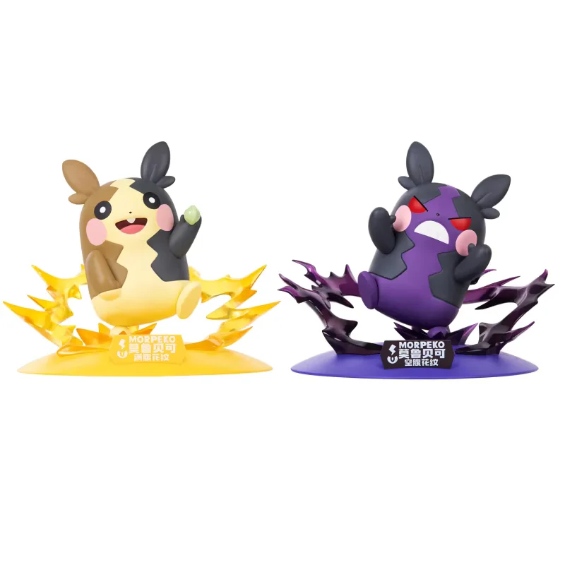 Pokemon Anime Full Belly Mode And Morpeko Hanger Mode Action Figures ...