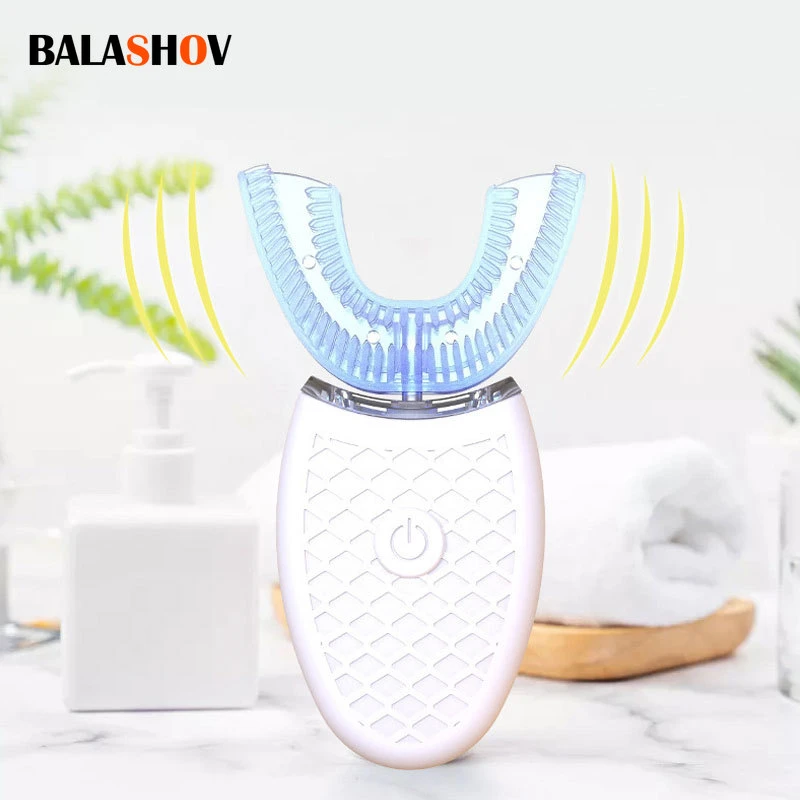 Sonic Electric Toothbrush U Type Toothbrush Silicon Head 360 Degrees ...