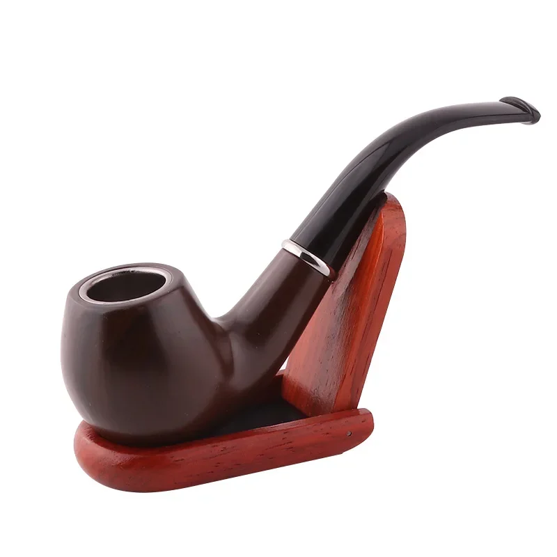 Classic-Wood-Grain-Resin-Pipe-Chimney-Filter-Long-Smoking-Pipes-Tobacco ...