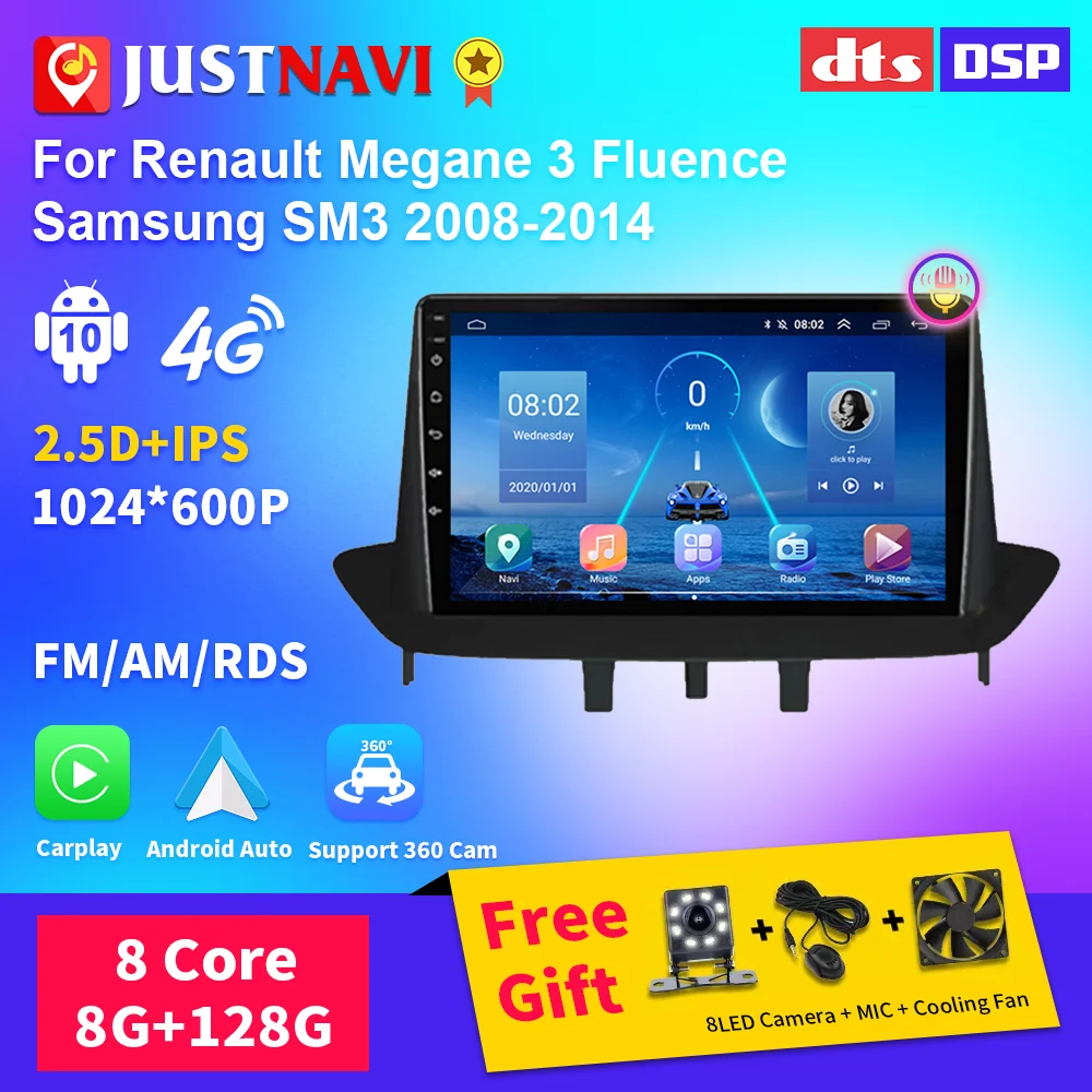 Justnavi For For Renault Megane 3 Fluence Samsung Sm3 2008- 2014 Car ...