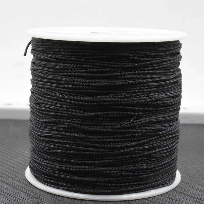 Wholesale-Black-100yards-Bundle-0-8MM-Mix-Color-Nylon-Black-Satin ...