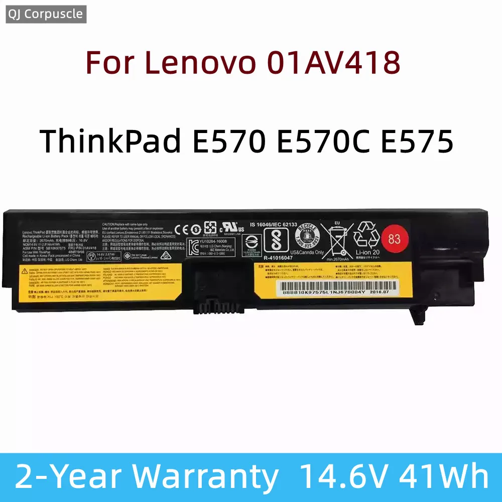 New-Original-01AV418-Laptop-Battery-For-Lenovo-ThinkPad-E570-E570C-E575 ...