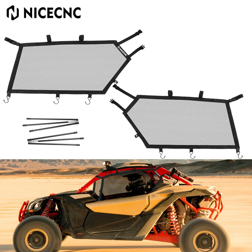 NICECNC-UTV-Mesh-Window-Nets-Shade-Shield-Set-Protection-for-Can-Am ...