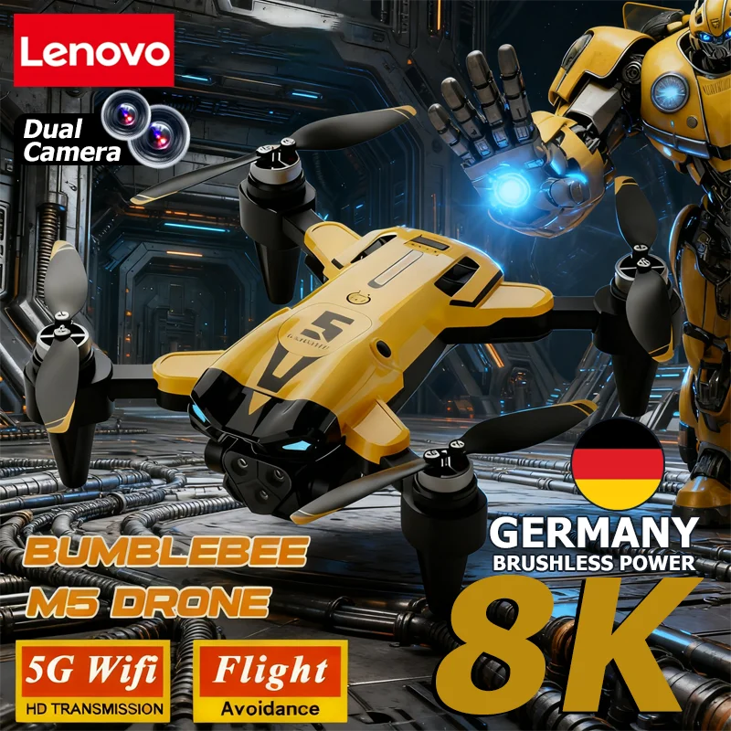 Lenovo M5 Drone 8K Professional HD Triple Camera Brushless Motor ...