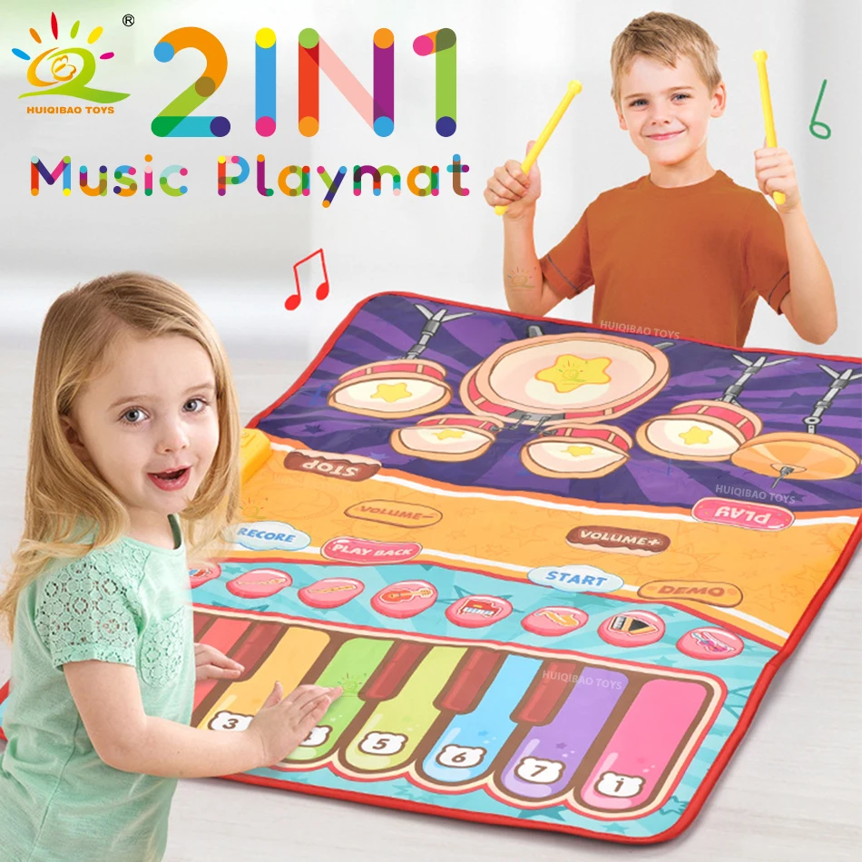 3IN1-Multifunctional-Music-Play-Mat-Piano-Keyboard-Dance-Floor-Drum ...