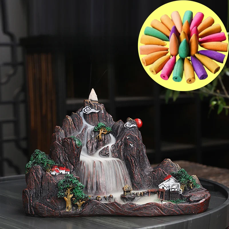 New-Mixed-Waterfall-Smoke-Backflow-Natural-Incense-Cone-Incense-Cone ...