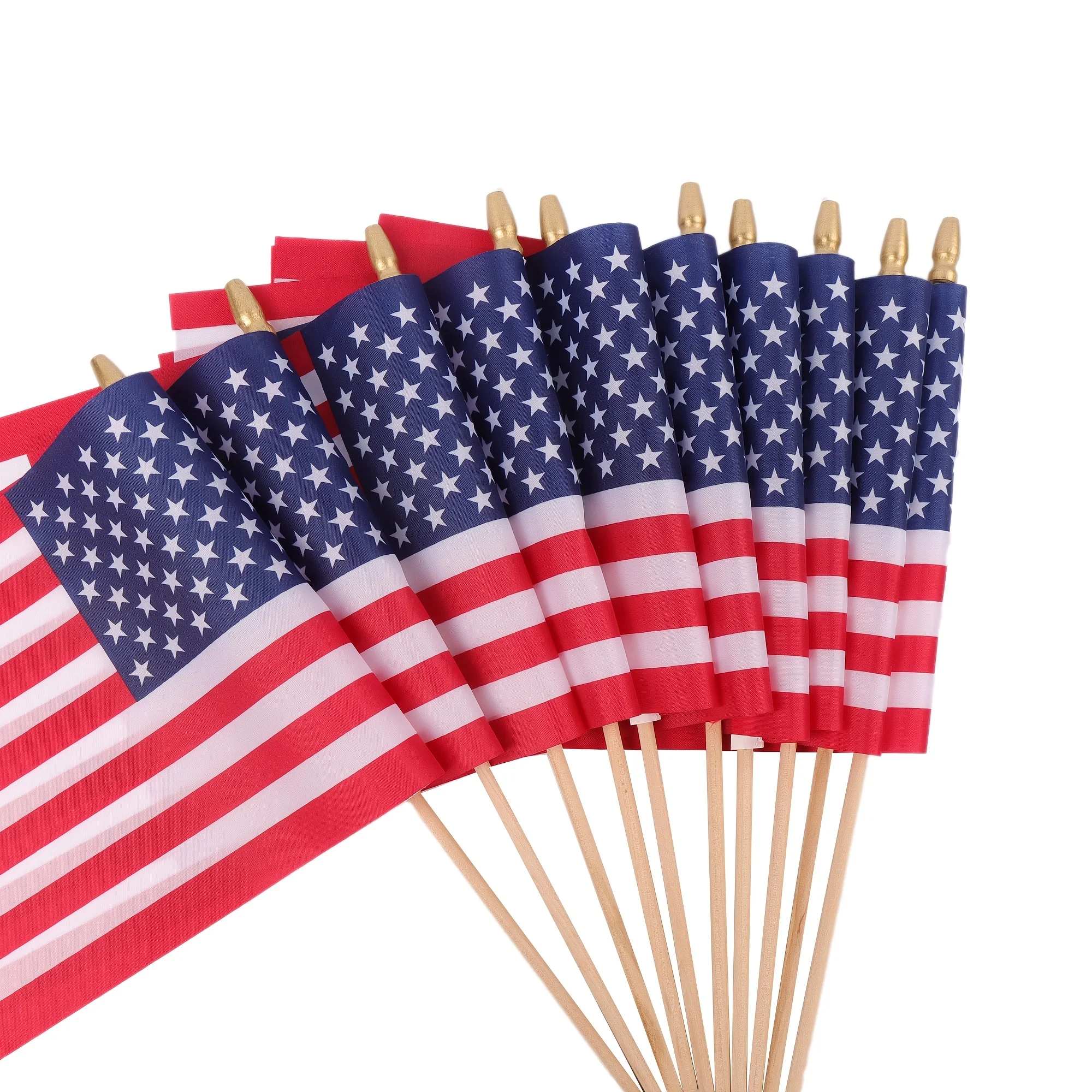 12-Pcs-Small-American-Flags-on-Stick-Outdoor-Decor-Small-US-Flags-Mini ...