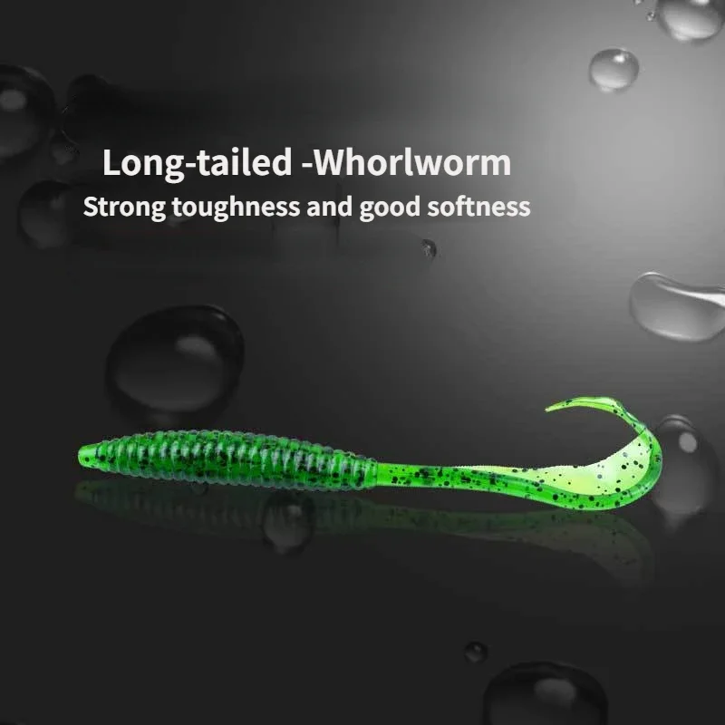 10pcs-Soft-Lure-Silicone-Worm-Baits-13cm-Flexible-Long-Tail-Earthworm ...