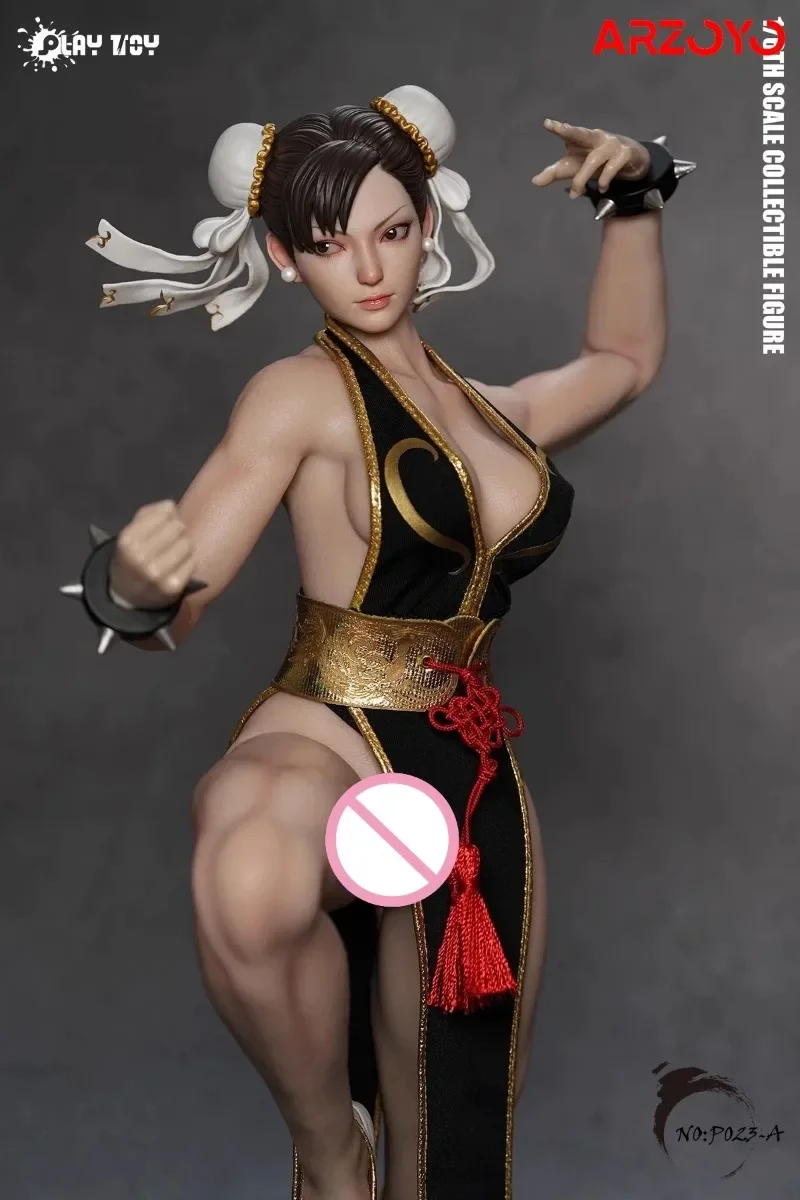 2024 Q4 PLAY TOY P023 1/6 Fighting Goddess Chun Li Action Figure with Movable Eyes 12'' Female ...