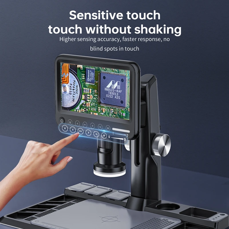 7-Touch-Screen-1600X-Digital-Microscope-12MP-Maintenance-Workbench-Heat ...