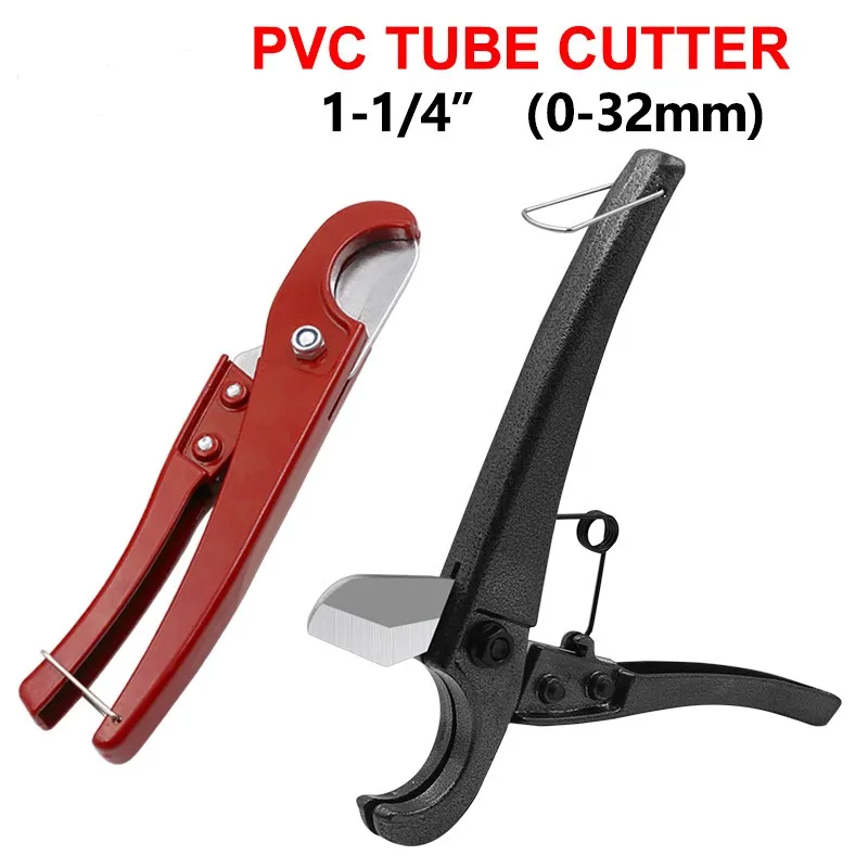 PVC Pipe Cutter 1-1/4inch 32mm Ratchet Cuts Plastic Tube Pipe Shear ...