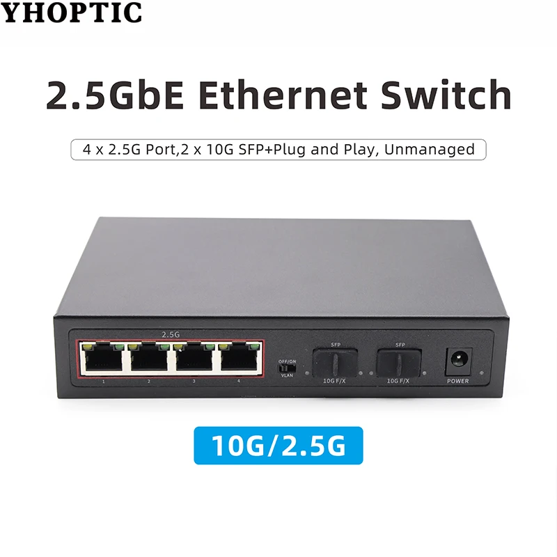 Switch-de-Rede-Ethernet-com-Porta-VGA-4-Portas-1x10G-SFP-Porta-para-C ...