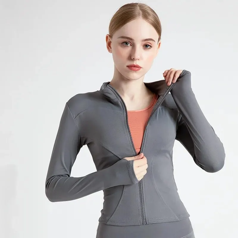 High-Elastic-Quick-drying-Sports-Jacket-with-Vertical-Collar-Slim-fit ...