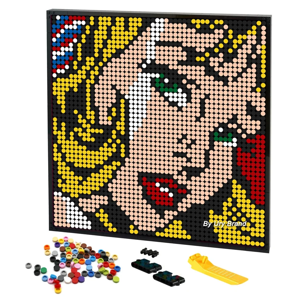 2400-PCS-Pop-Pixel-Art-GIRL-WITH-RIBBON-Mosaic-Painting-By-Building ...