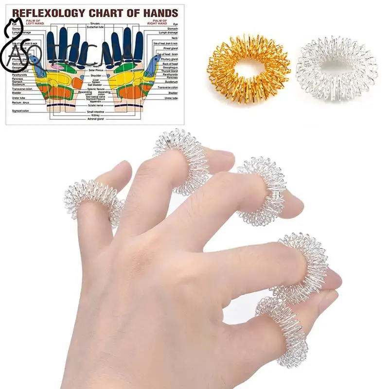 10pcs-Set-Finger-Massage-Sujok-Ring-Acupuncture-Ring-Health-Care-Body ...