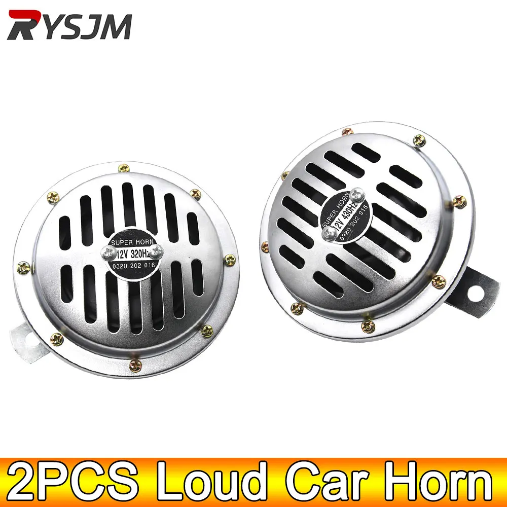 AD-12V-Car-Horn-Motorcycle-Electric-Horn-Chrome-Plated-Waterproof-Loud ...