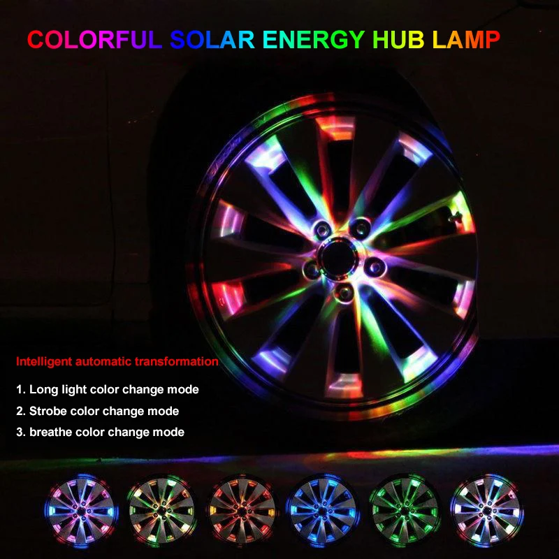 1-4pcs-Car-Luminous-Solar-Hub-Lights-Tire-Lights-Hot-Wheels-Auto-Tire ...