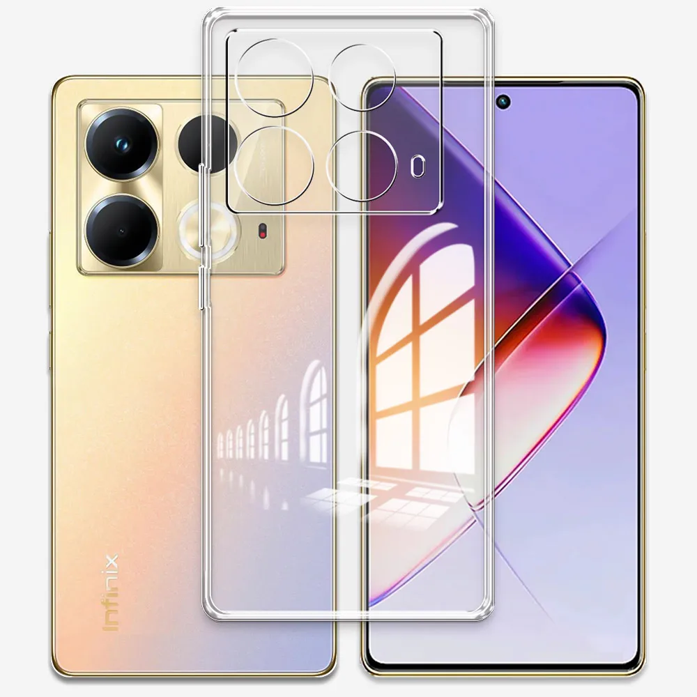 For Infinix Note 40 Pro 4G 5G Case Clear Soft Silicone TPU Phone Case ...